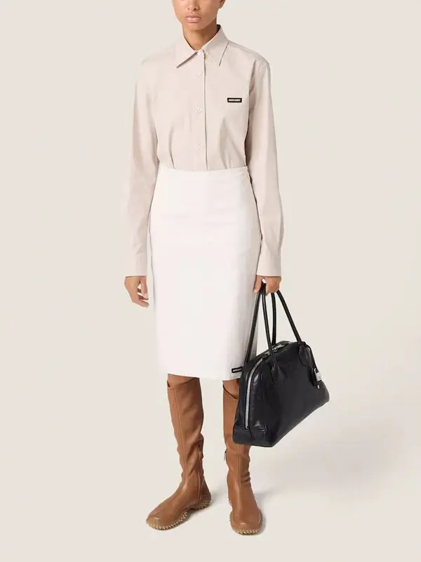 Miu Miu Popeline Stretch Shirt - Multicolor