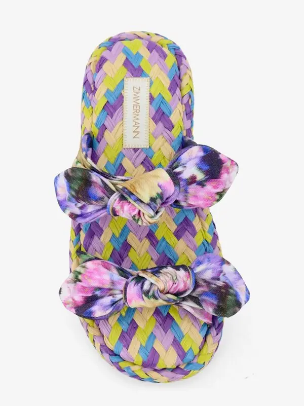 Zimmermann Carousel Multicolored Raffia Sandals