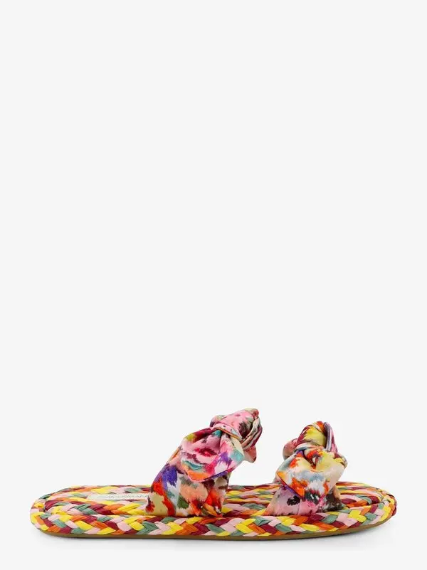 Zimmermann Multicolored Raffia Carousel Sandals - Blue