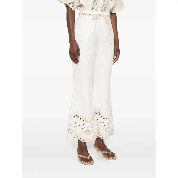Zimmermann Palazzo Pants - White
