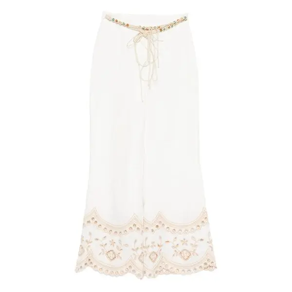 Zimmermann Palazzo Pants - White
