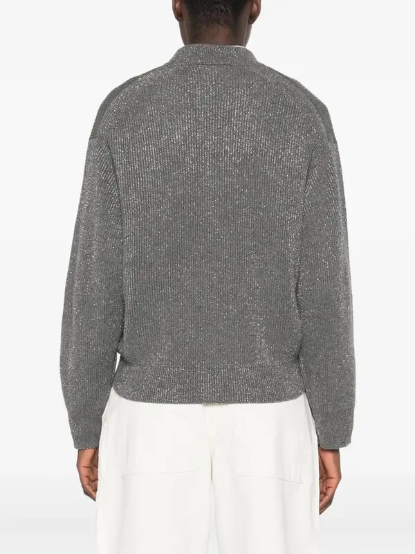 Brunello Cucinelli Cashmere V-neck Sweater - Gray