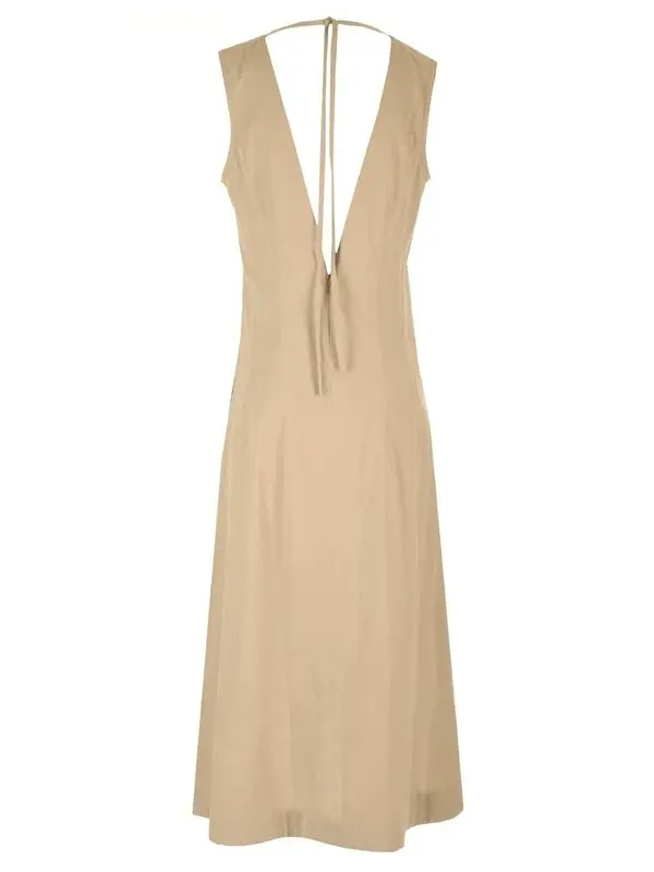 Bottega Veneta Cotton Sleeveless Maxi Dress - Cream