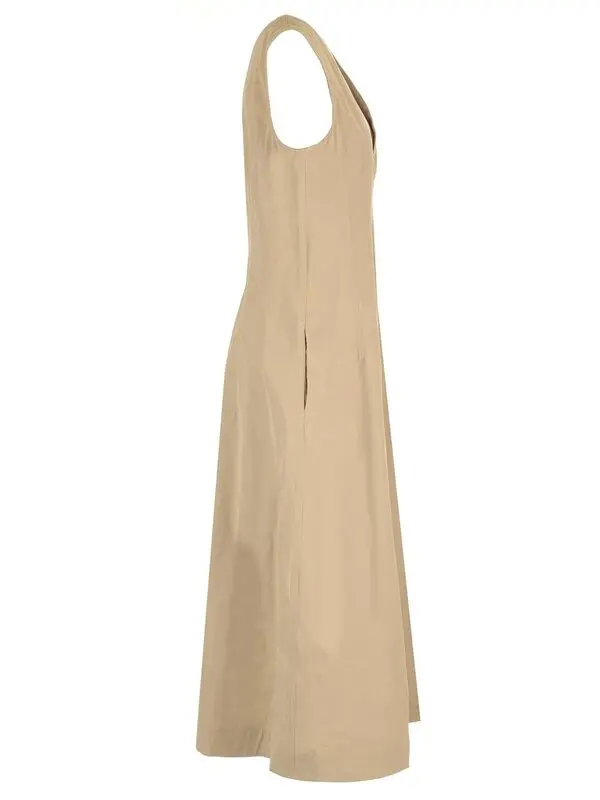 Bottega Veneta Cotton Sleeveless Maxi Dress - Cream