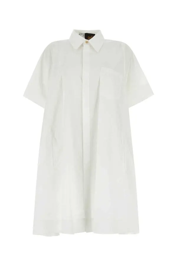 Loewe Poplin Shirt Dress - White
