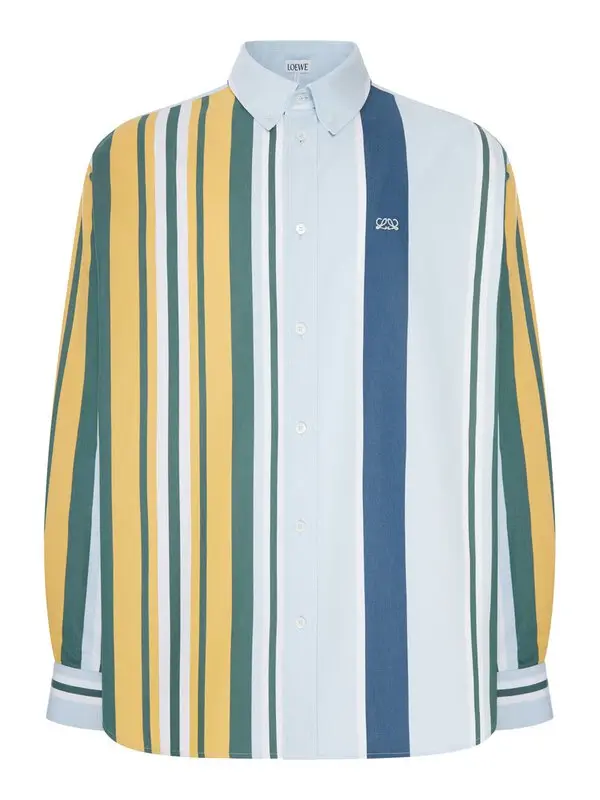 Loewe Mid-weight Striped Cotton Twill Shirt - Multicolor