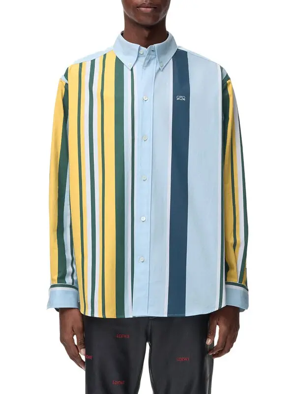 Loewe Mid-weight Striped Cotton Twill Shirt