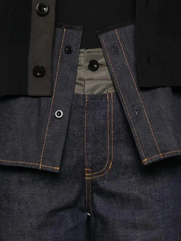 Sacai Denim Cotton Jeans - Multicolor