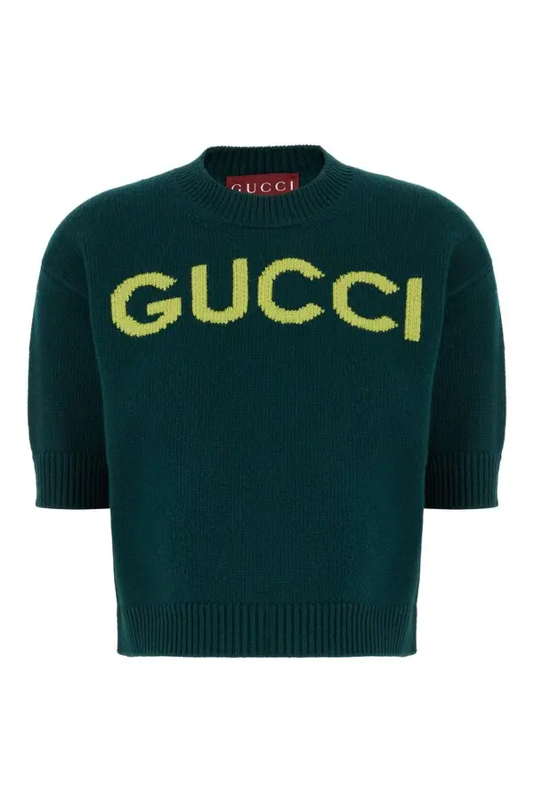 Gucci Graphic Logo Knit Pullover - Multicolor