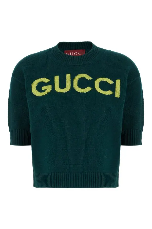Gucci Graphic Logo Knit Pullover - Multicolor