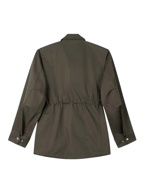 Kenzo Cotton Herringbone Military Jacket - Gray