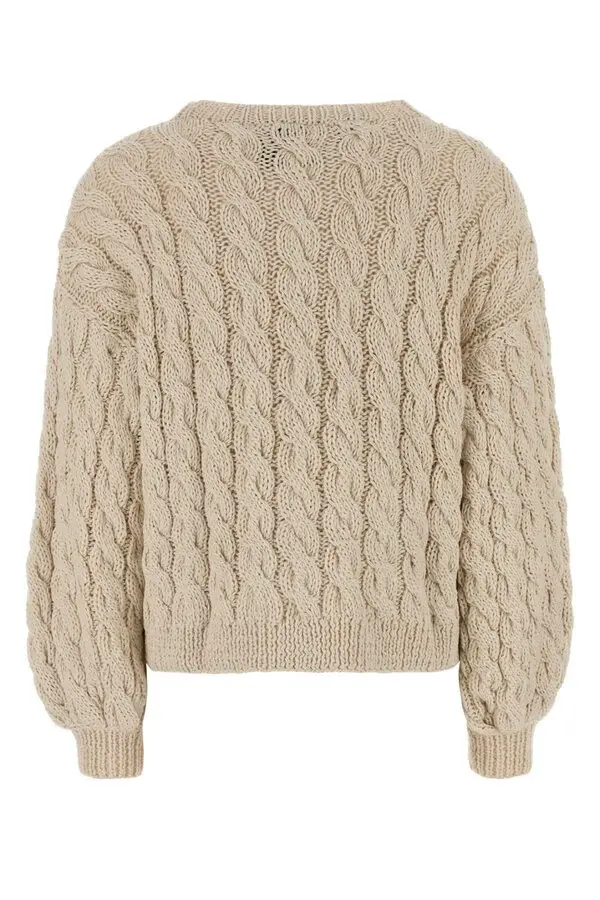 Loewe Cotton Blend Oversize Sweater - Brown