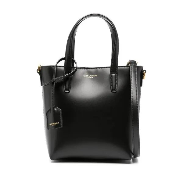 Saint Laurent Smooth Leather Tote - Black