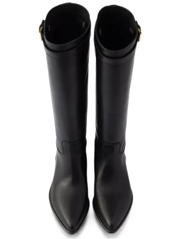 Prada Leather Stivali - Black