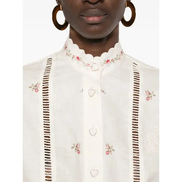Zimmermann Neutrals Tops Shirts