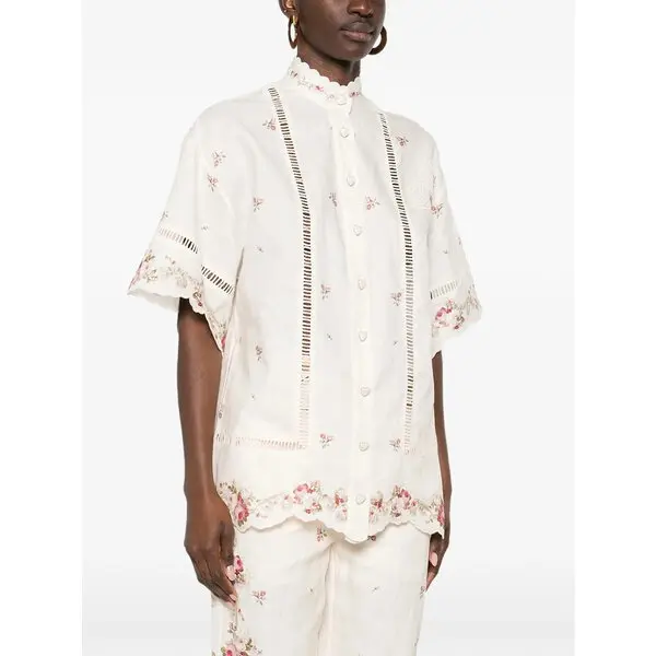 Zimmermann Neutrals Tops Shirts