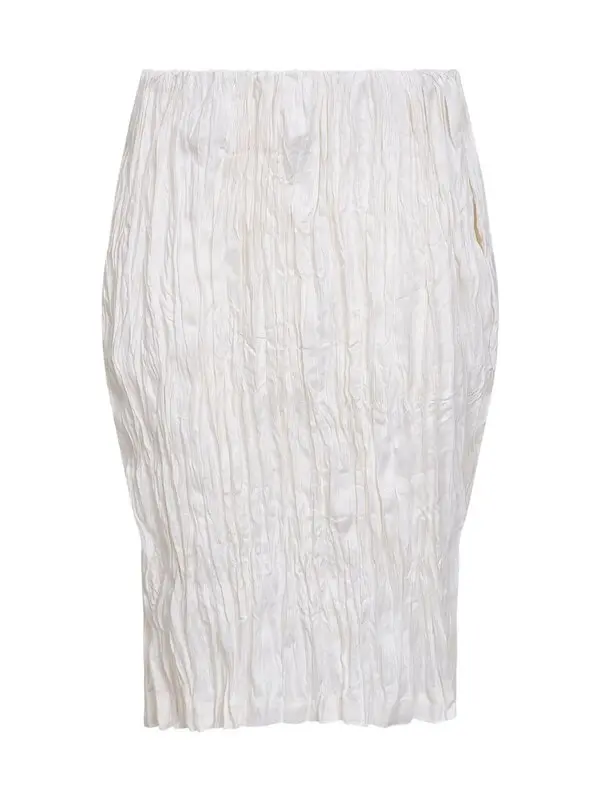 TOTEME Crinkled Linen Pencil Skirt - Multicolor
