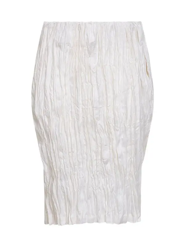 TOTEME Crinkled Linen Pencil Skirt - Multicolor