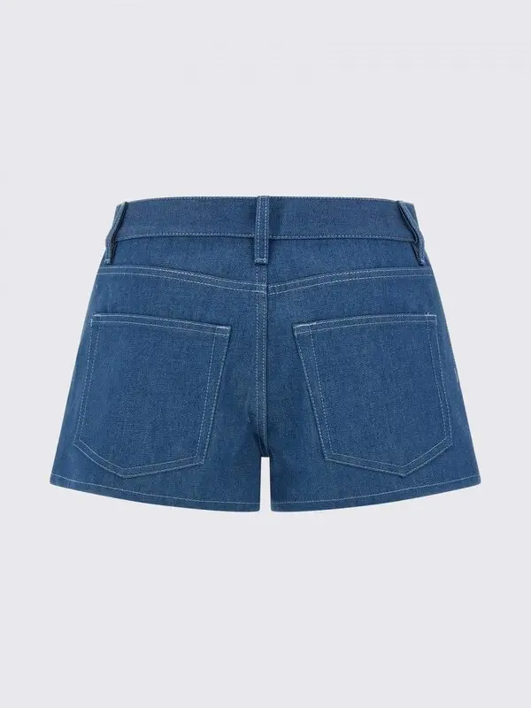Gucci Cotton Shorts With Horsebit - Blue