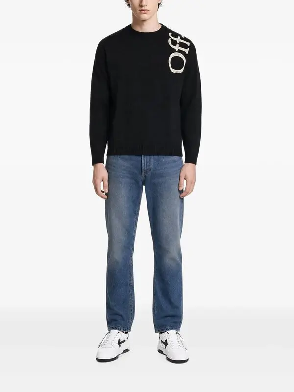 Off-White Vertical Bookish Knit Crewneck