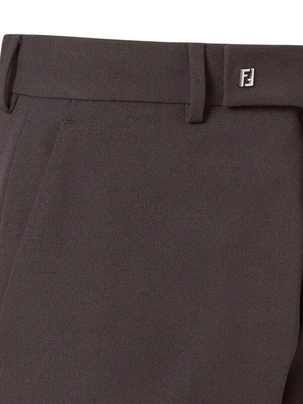 Fendi Cigarette Wool Trousers