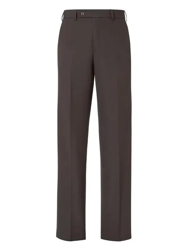 Fendi Cigarette Wool Trousers - Brown