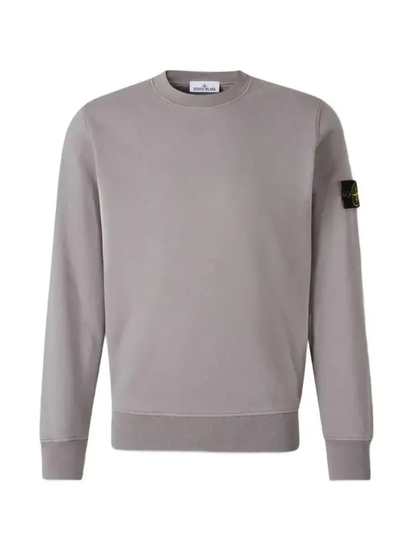 Stone Island Compass Logo Crew-neck Sweatshirt - Gray