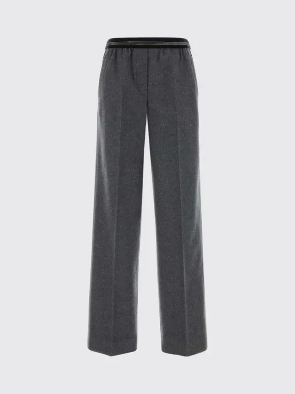 Miu Miu Virgin Wool And Cashmere Trousers - Gray