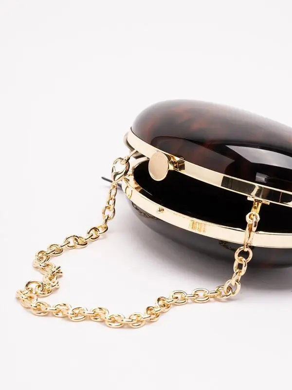 SELF-PORTRAIT Resin Oval Clutch - Multicolor