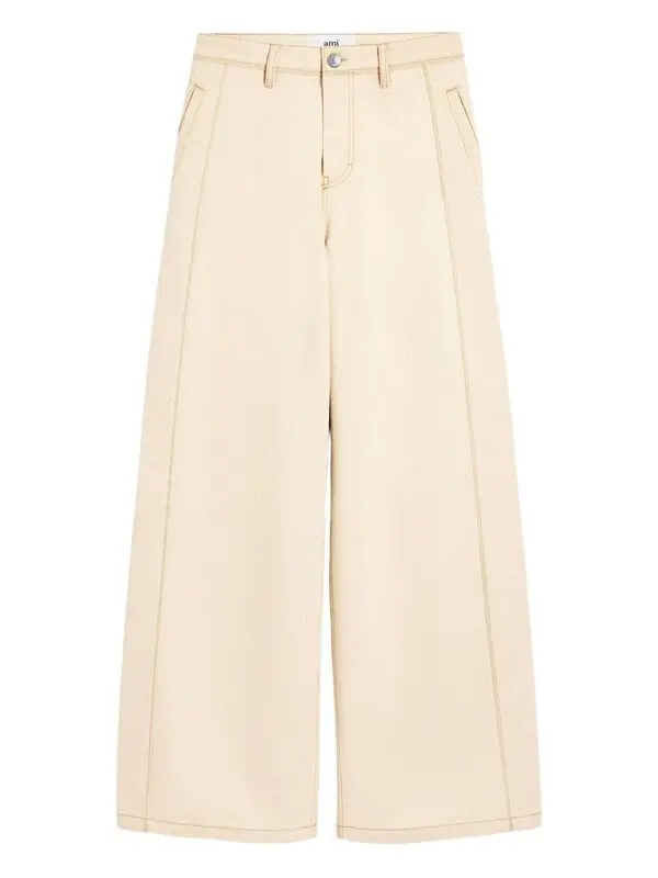 AMI Paris Super Wide Denim Jeans - Multicolor
