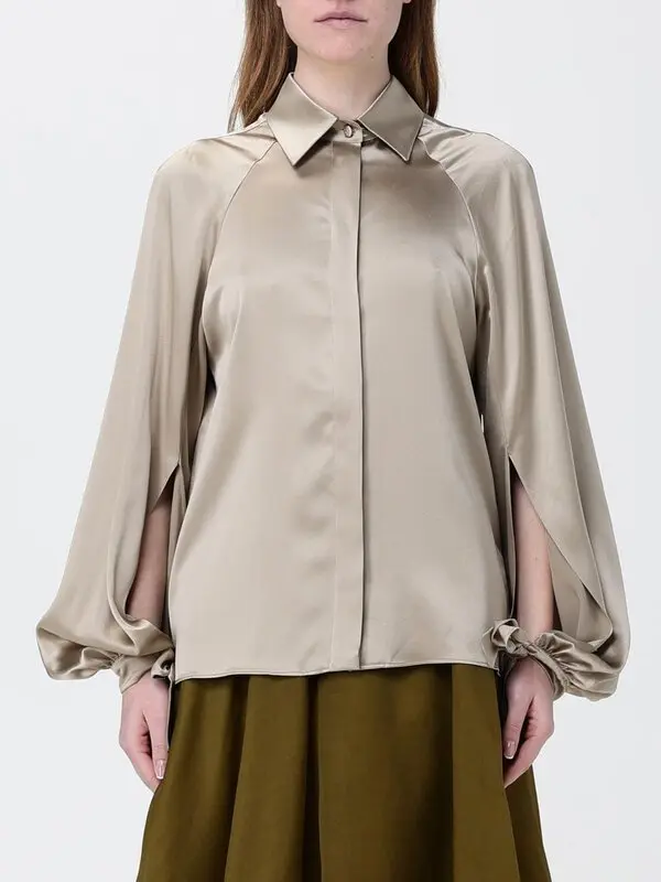 Max Mara Silk Satin Shirt - Cream