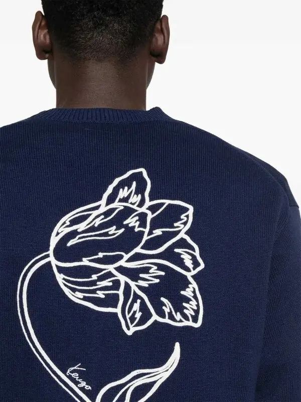 Kenzo Floral-embroidered Cardigan