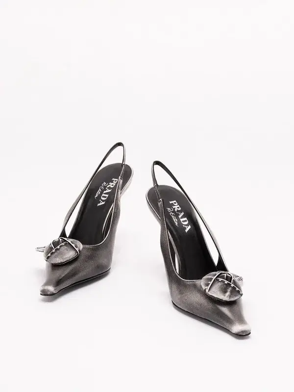 Prada Leather Slingback Pumps - Multicolor