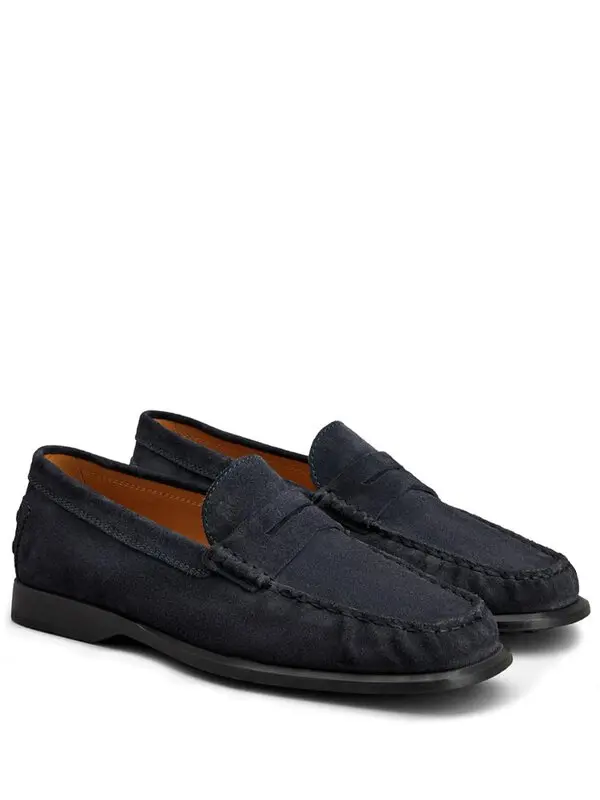 TOD'S Suede Gathered Loafers