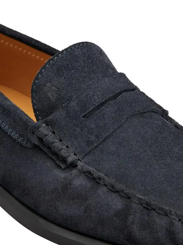 TOD'S Suede Gathered Loafers