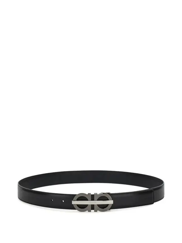 FERRAGAMO Gancini Smooth Leather Reversible Belt