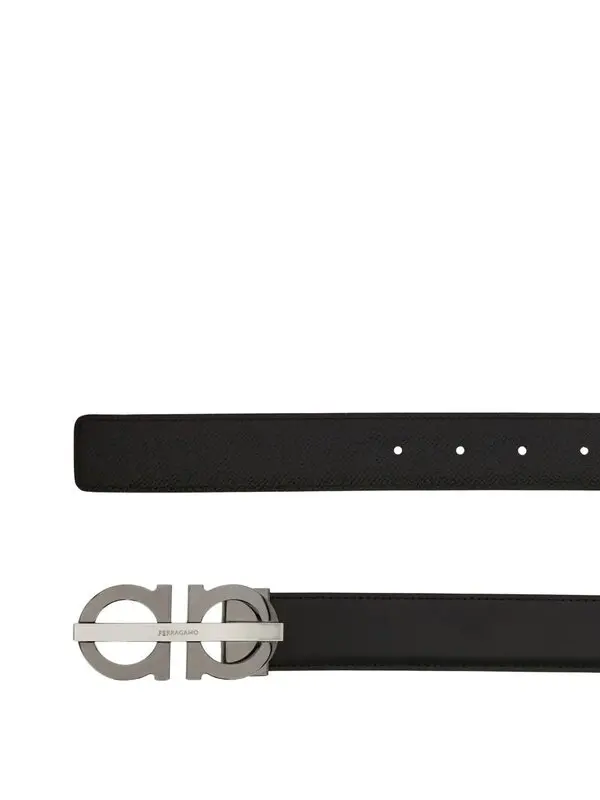 FERRAGAMO Gancini Smooth Leather Reversible Belt