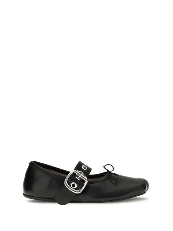 VIVIENNE WESTWOOD Alice Leather Ballerinas - Black