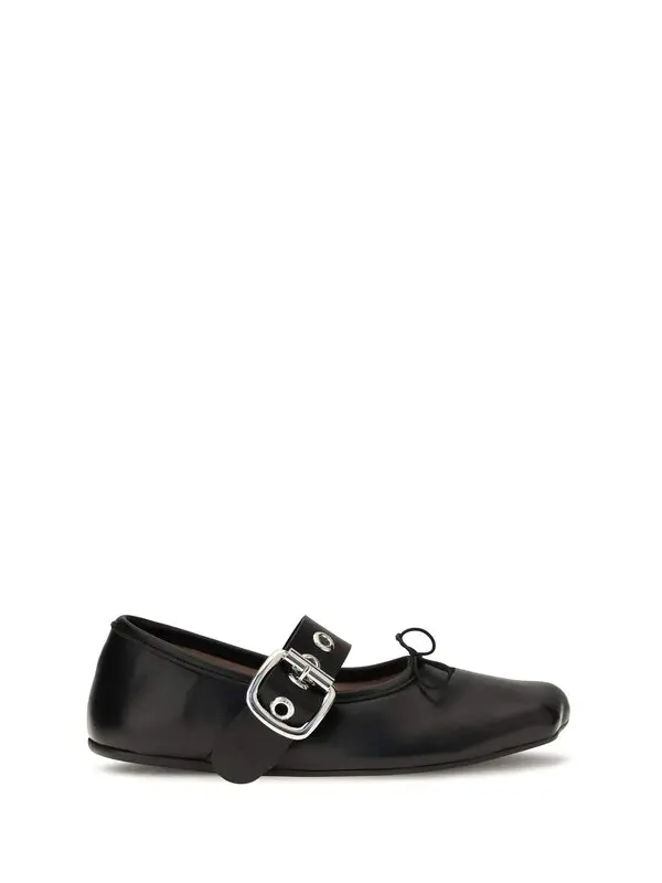 VIVIENNE WESTWOOD Alice Leather Ballerinas - Black