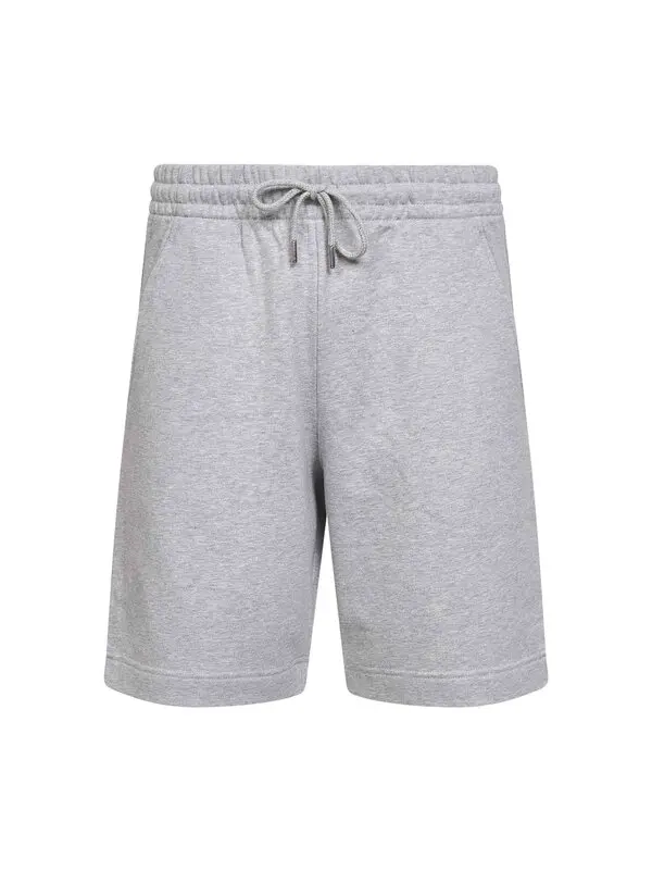 Dries Van Noten Melange Grey Cotton Fleece Bermuda Shorts - Multicolor