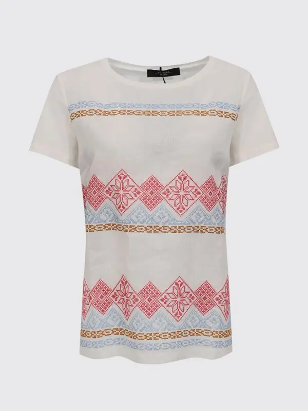 Max Mara Embroidered Linen T-shirt