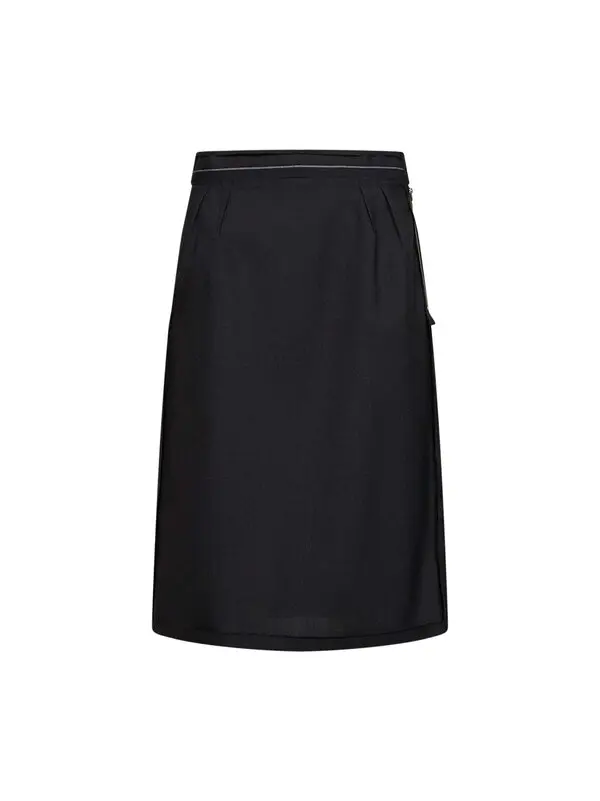 MAISON MARGIELA Reversed Wool Midi Skirt - Multicolor