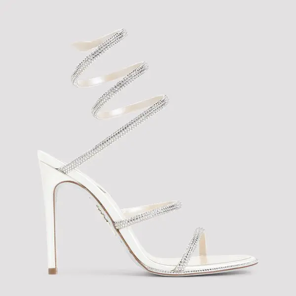 Rene Caovilla Crystal-embellished Satin Sandals - Multicolor