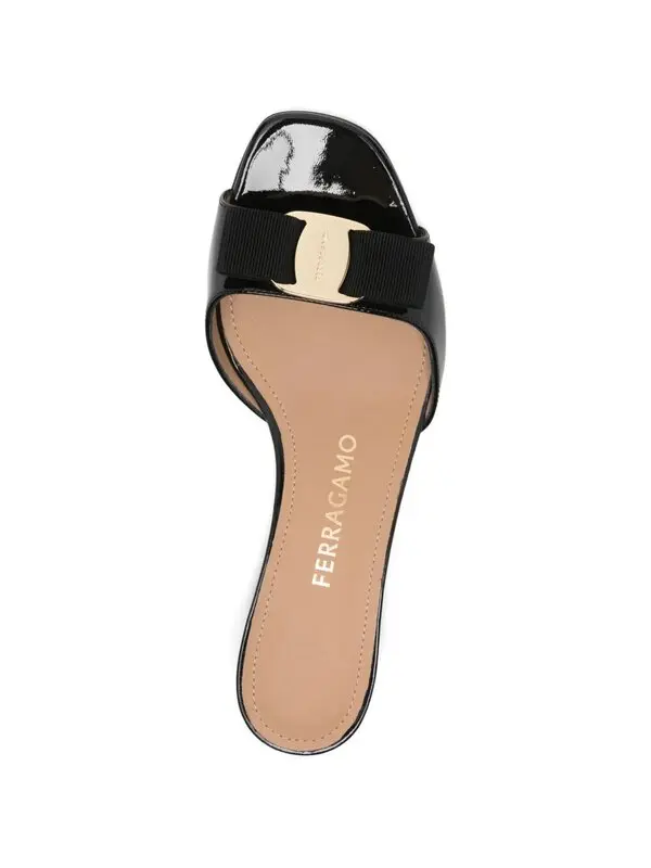 FERRAGAMO Leather Mule - Black