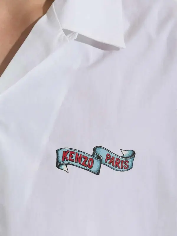 Kenzo Short-sleeved Shirt With Tiger Print