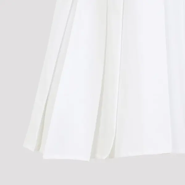 JIL SANDER Sleeveless A-line Pleated Top - White