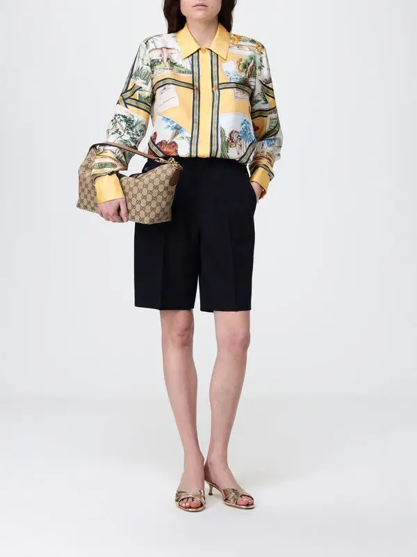 Gucci Silk Shirt With Graphic Print