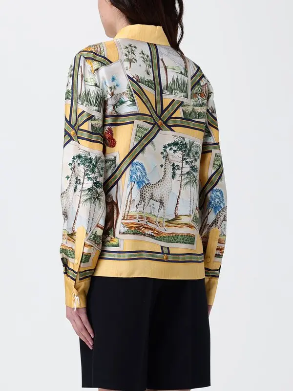 Gucci Silk Shirt With Graphic Print