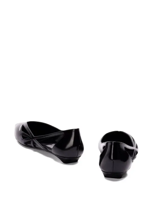 Prada Brushed Leather Ballerinas