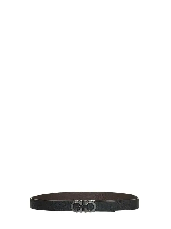 FERRAGAMO Reversible Gancini Leather Belt - Multicolor